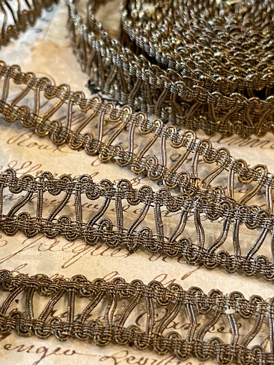 Antique French Gold Bronze Metal Lacey Trim Circa mid 1800s – Monahan ...