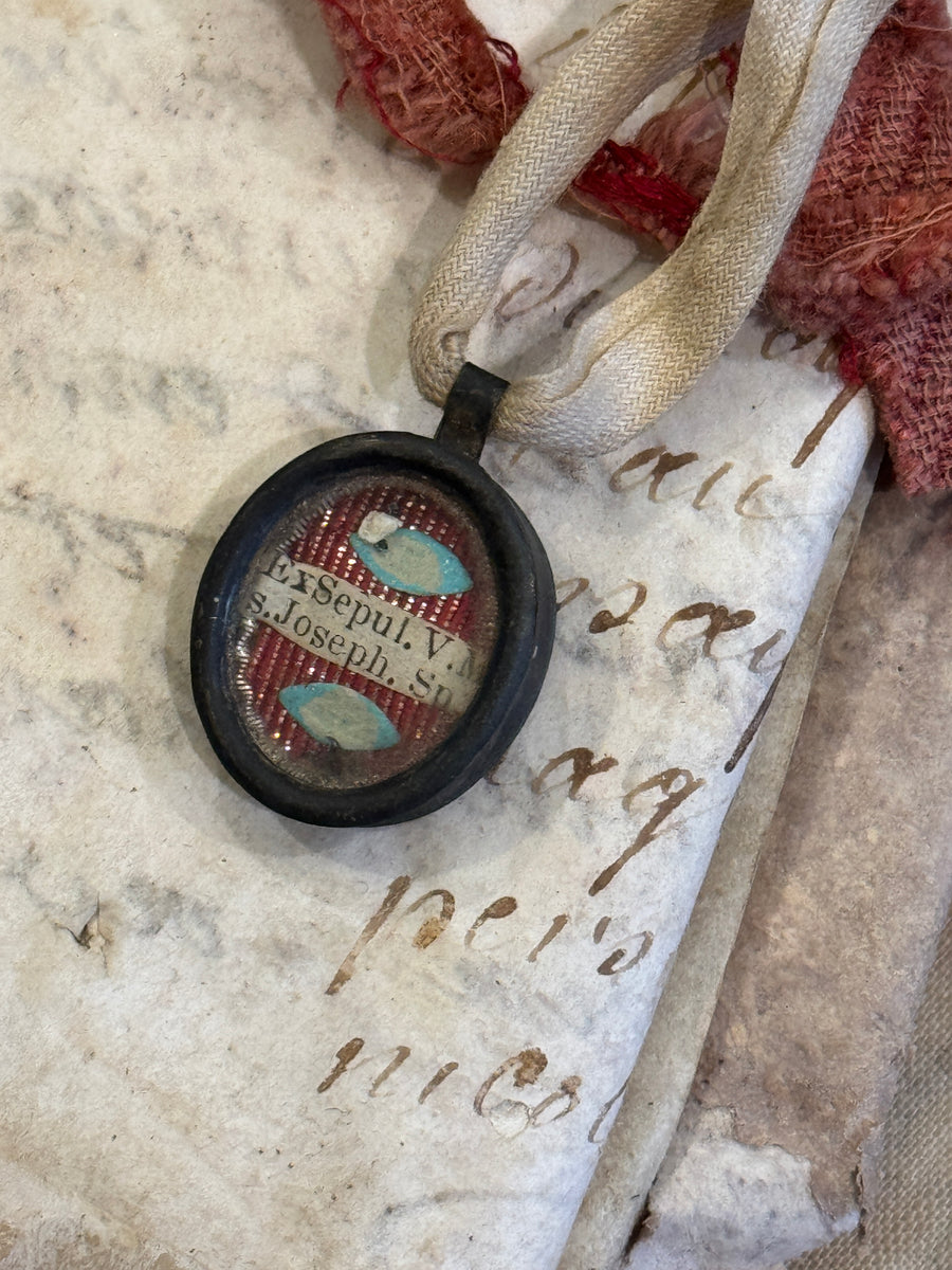 Antique Ex Sepul. V. M. s. Joseph. Sp Relic from France – Monahan Papers