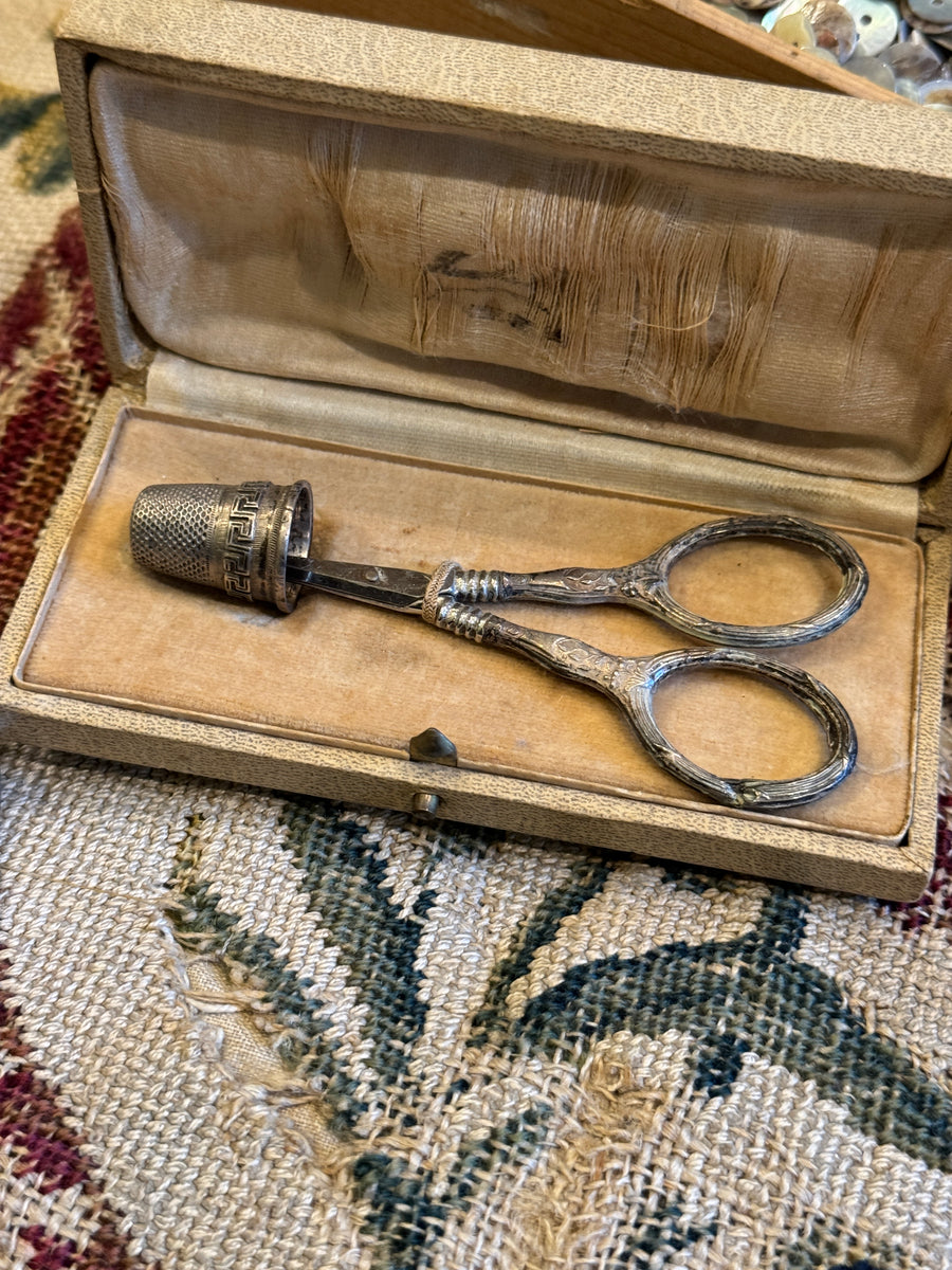 Antique 1800s French Silver Sewing Kit in Original Box – Monahan Papers