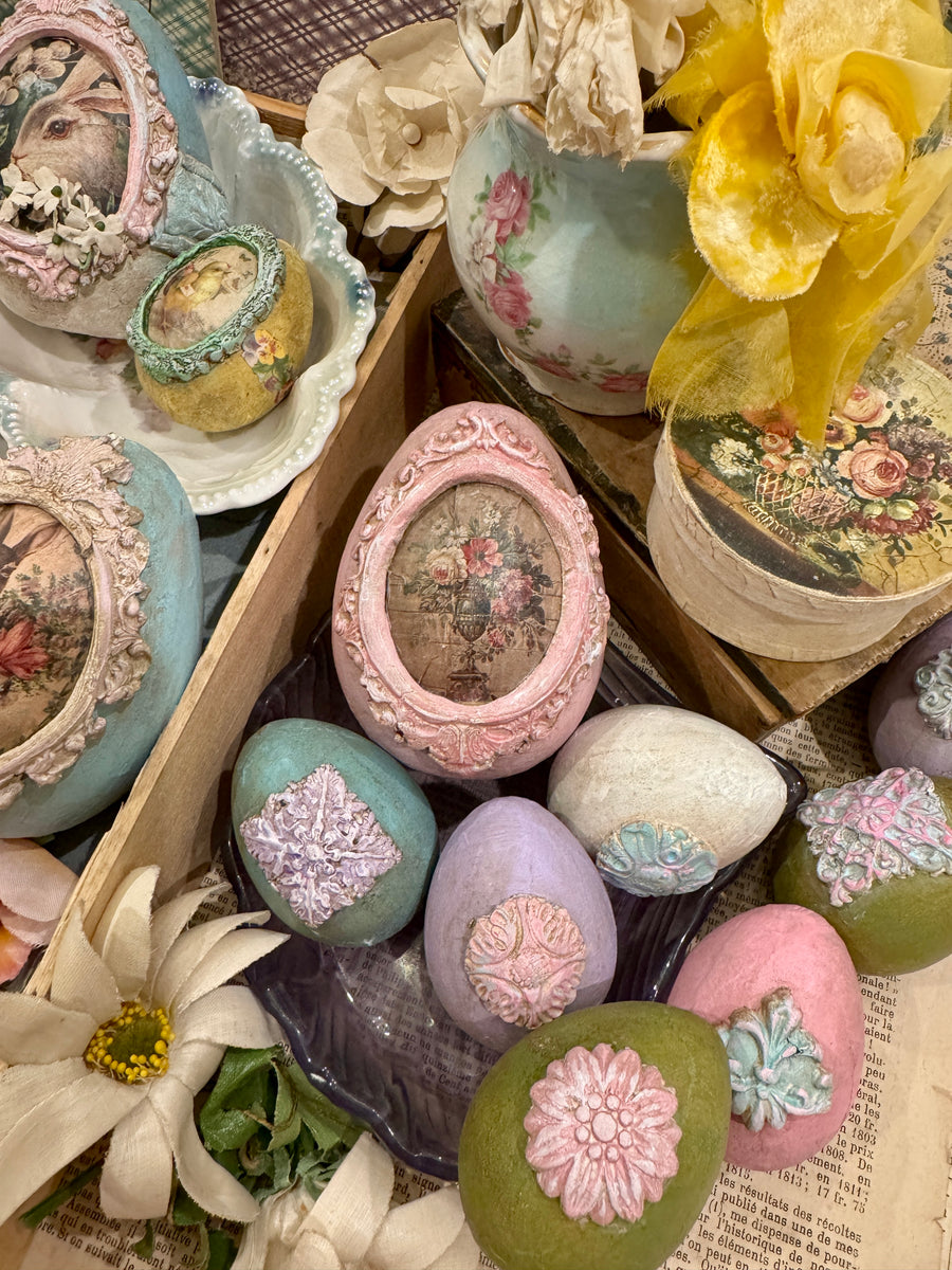 Large Paper Mache Eggs as seen in Victoria Magazine – Monahan Papers