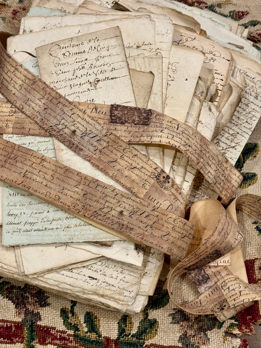 Exclusive Monahan Papers French Script Ribbon Trim