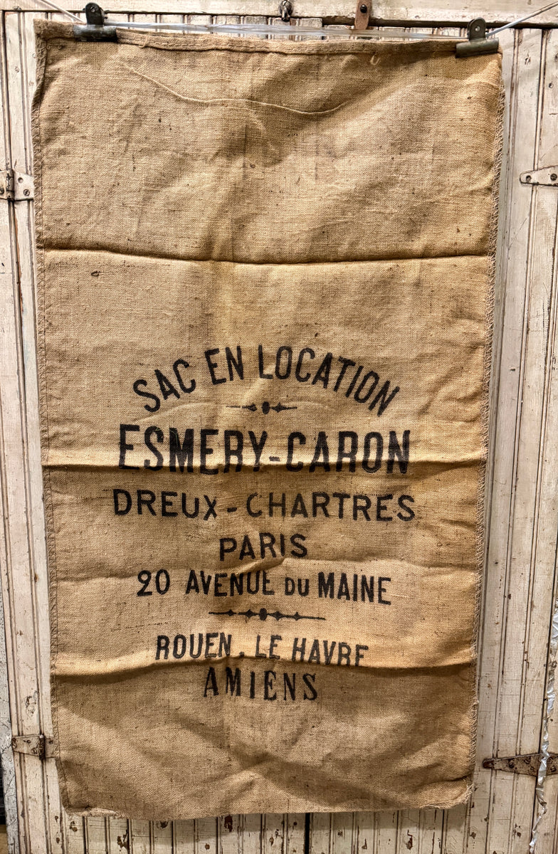 Antique 19th Century French "PARIS" Linen and Hemp Sack – Monahan Papers