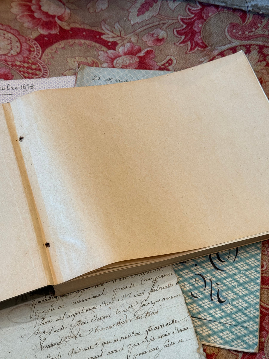 Antique French 1800s Large Blank Notebook – Monahan Papers