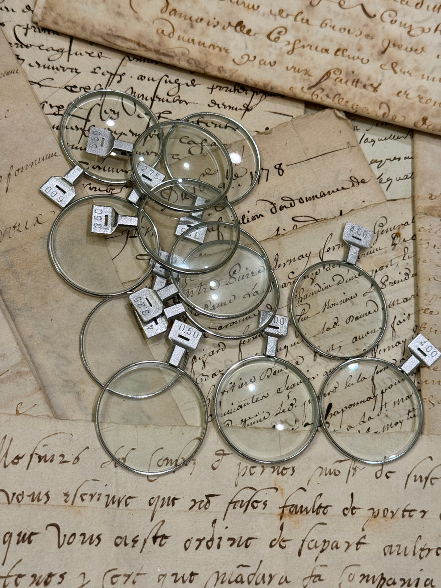 Antique Optical Lens with Silver Frame and SQUARE Top – Monahan Papers