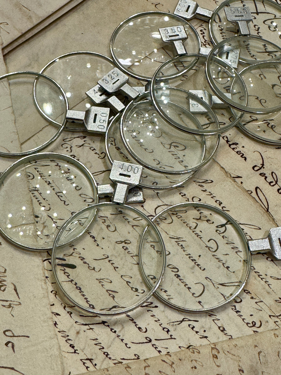 Antique Optical Lens with Silver Frame and SQUARE Top – Monahan Papers