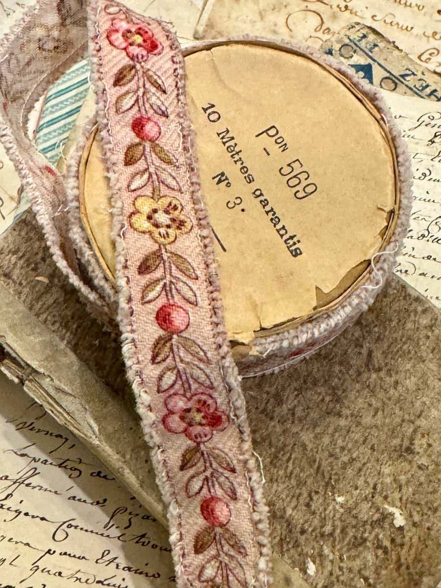 Vintage French Floral Cotton Ribbon – Monahan Papers