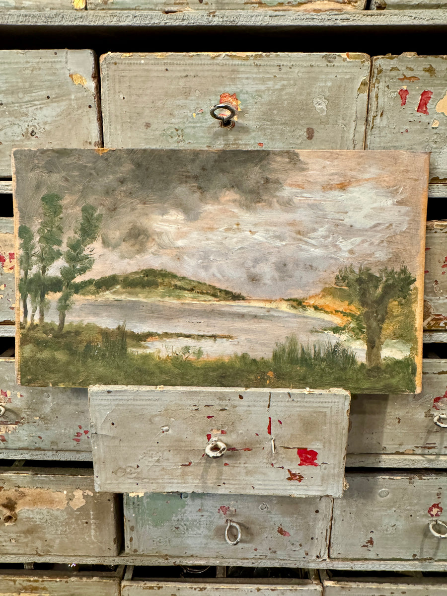 Antique 1800s French Landscape Painting – Monahan Papers