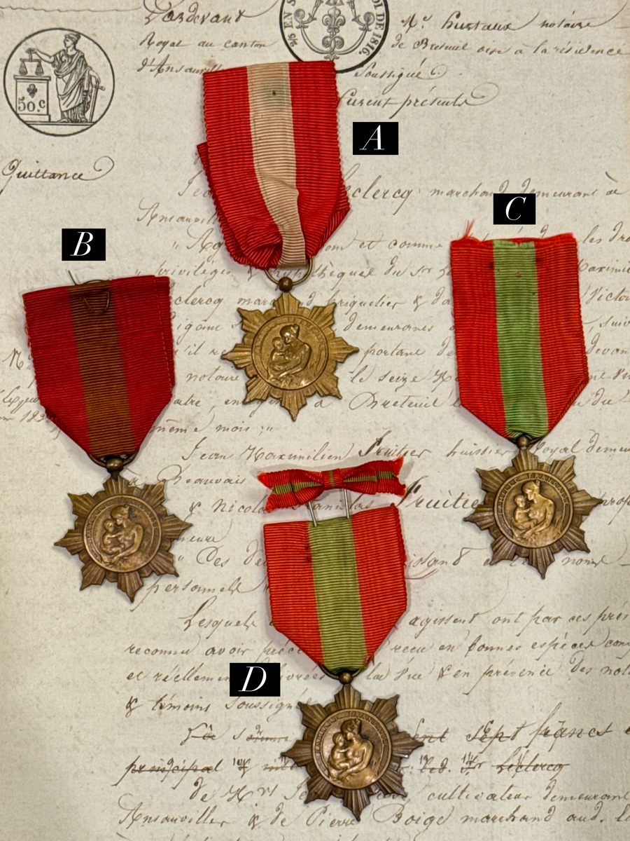 Antique French Family Order Medals - 1930 - 1934 – Monahan Papers