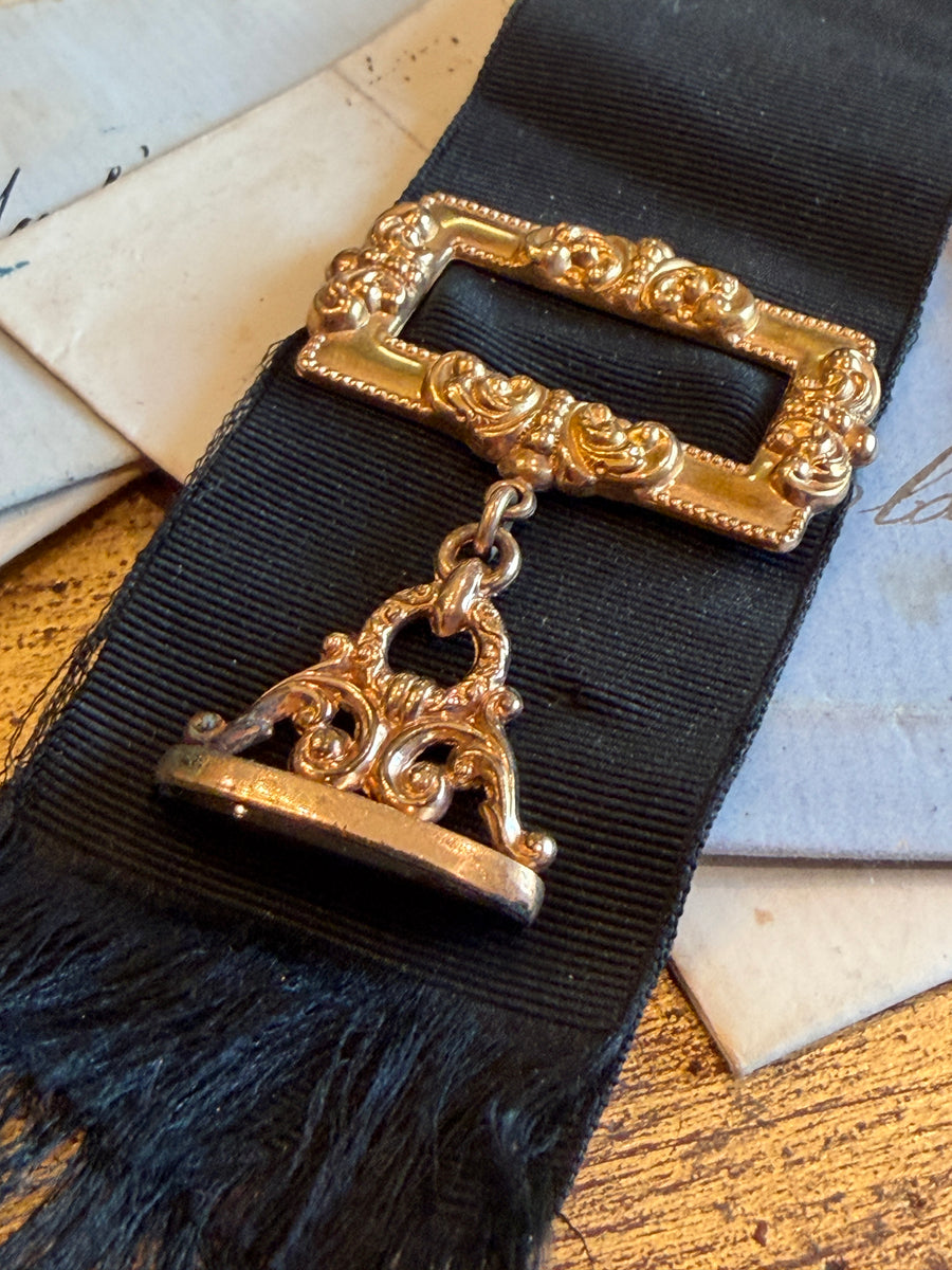 Antique Victorian Rolled Gold Carnelian Mourning Seal & Tassel ...