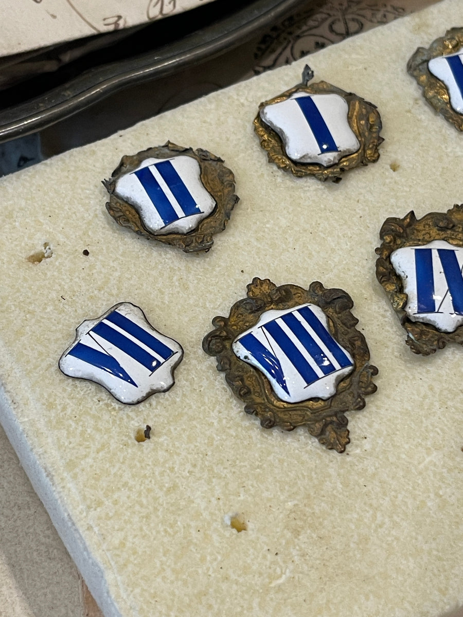 BLUE and WHITE French Enamel Numbers - 1700 - 1800's – Monahan Papers