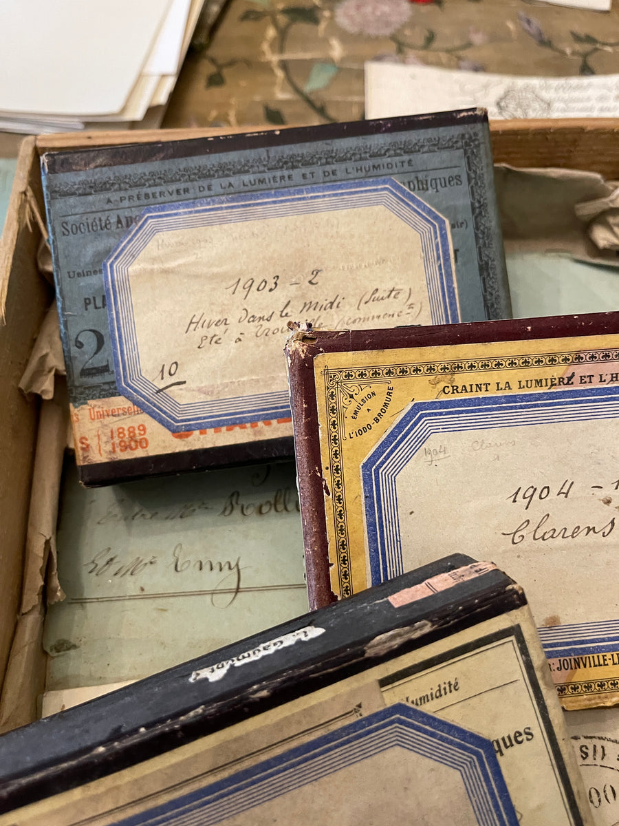 Original Antique French Paper Boxes - Set F – Monahan Papers