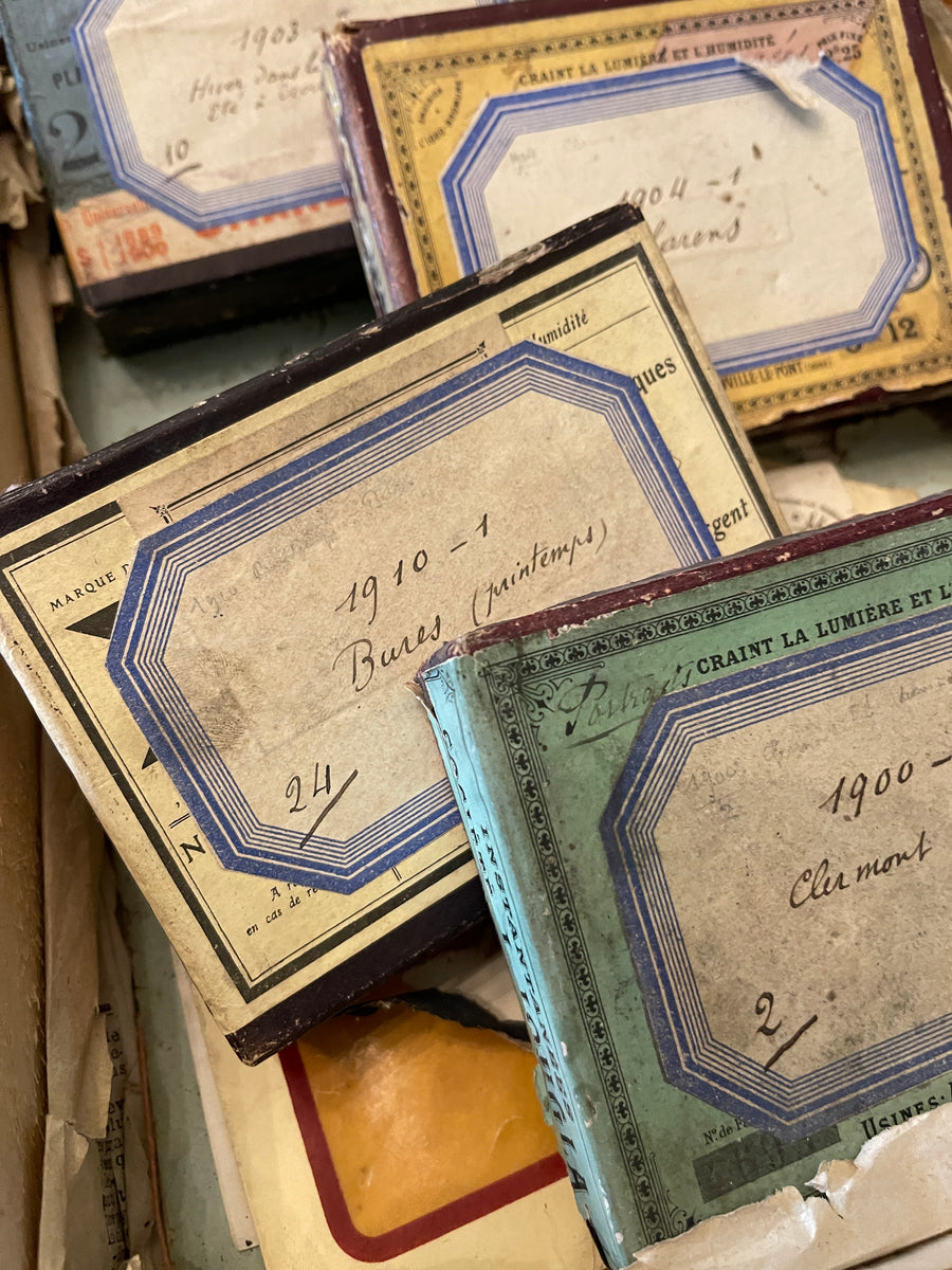 Original Antique French Paper Boxes - Set F – Monahan Papers