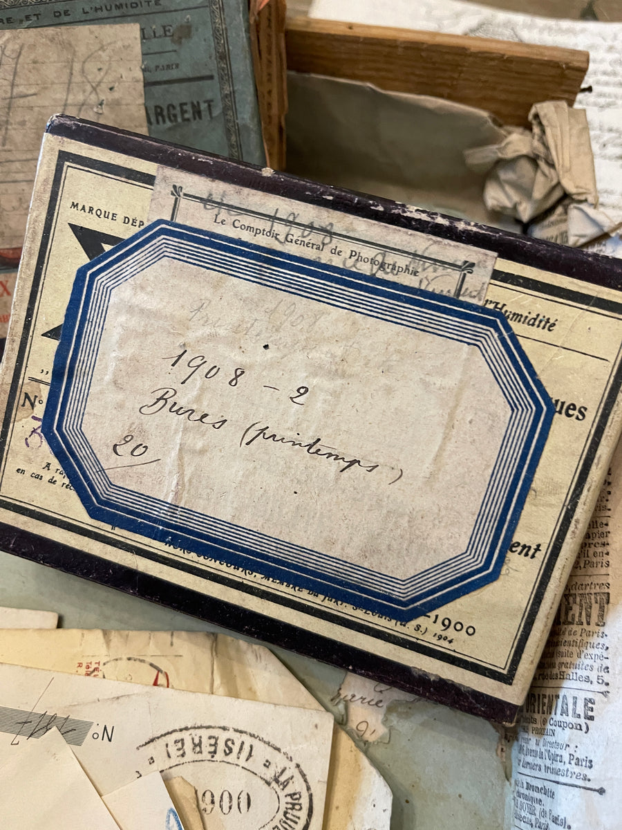 Original Antique French Paper Boxes - Set G – Monahan Papers