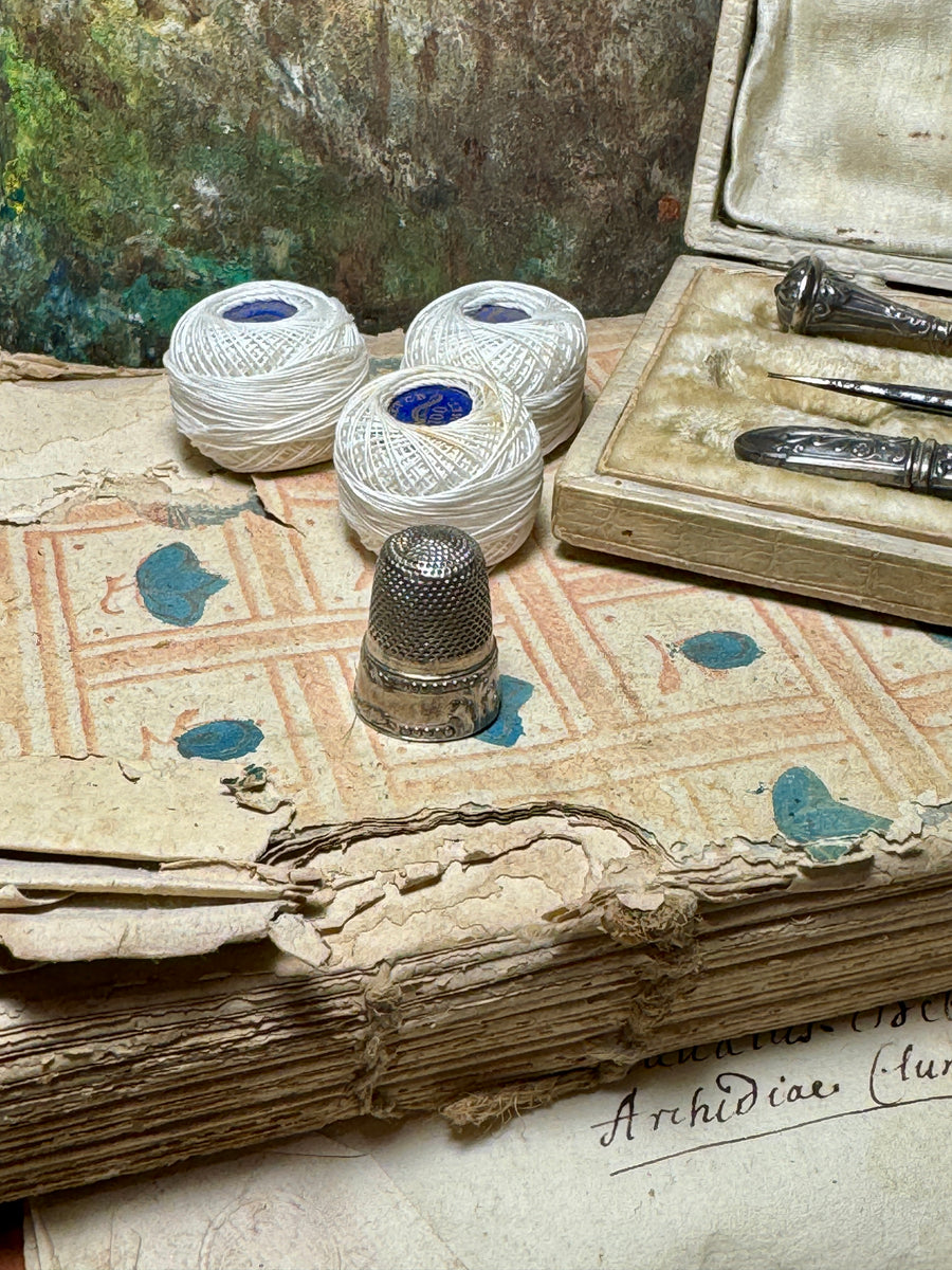 Antique 1800s French Silver Sewing Kit Original Box – Monahan Papers