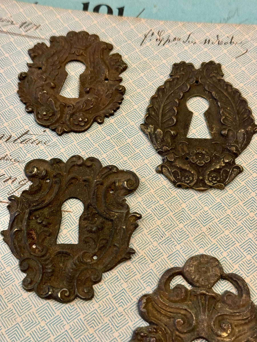 19th Century French Escutcheon Keyhole Covers - A1 – Monahan Papers