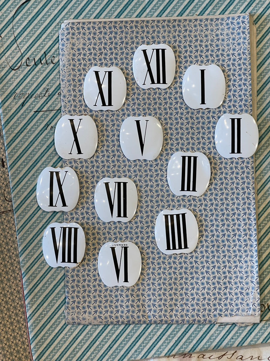 White Metal Catouches from Germany - Numbers for European Clocks by wa ...