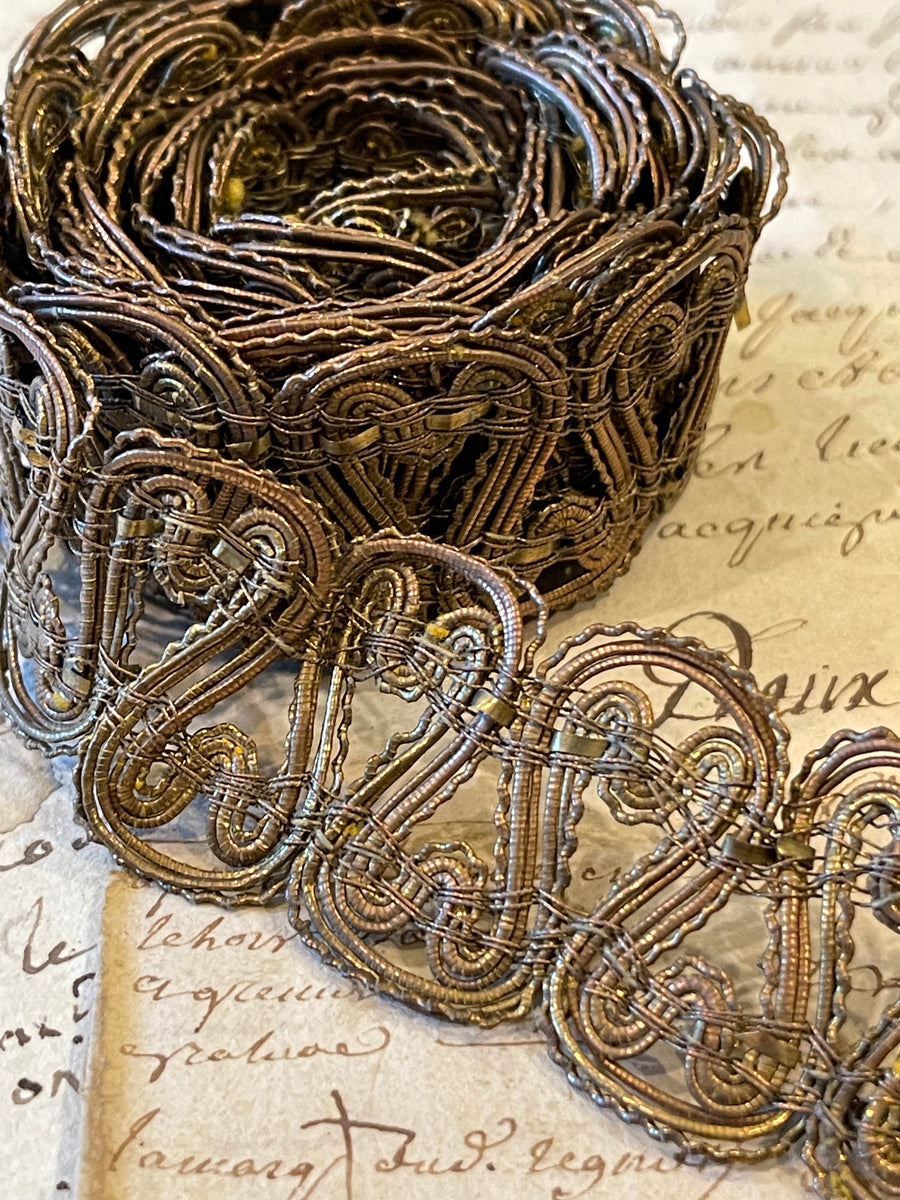 French Antique Gold Bronze Metal Lacey Trim Circa mid 1800's – Monahan ...