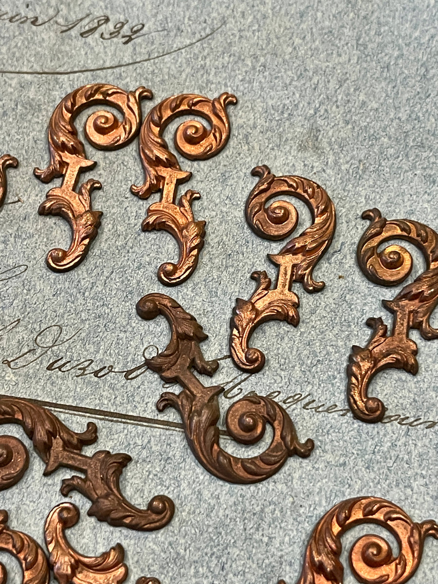 RARE 1800's Antique French Scroll Work Pieces – Monahan Papers