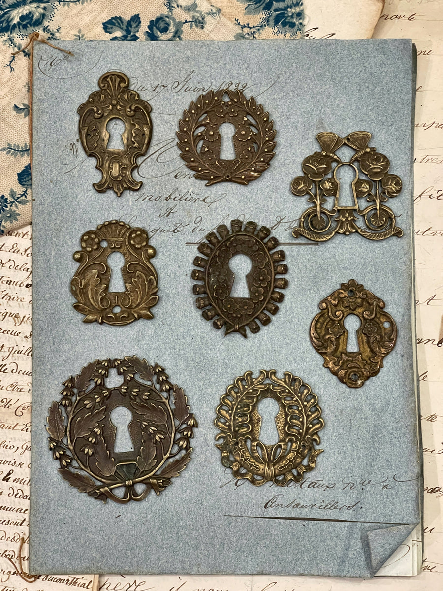 19th Century French Escutcheon Keyhole Covers - G – Monahan Papers