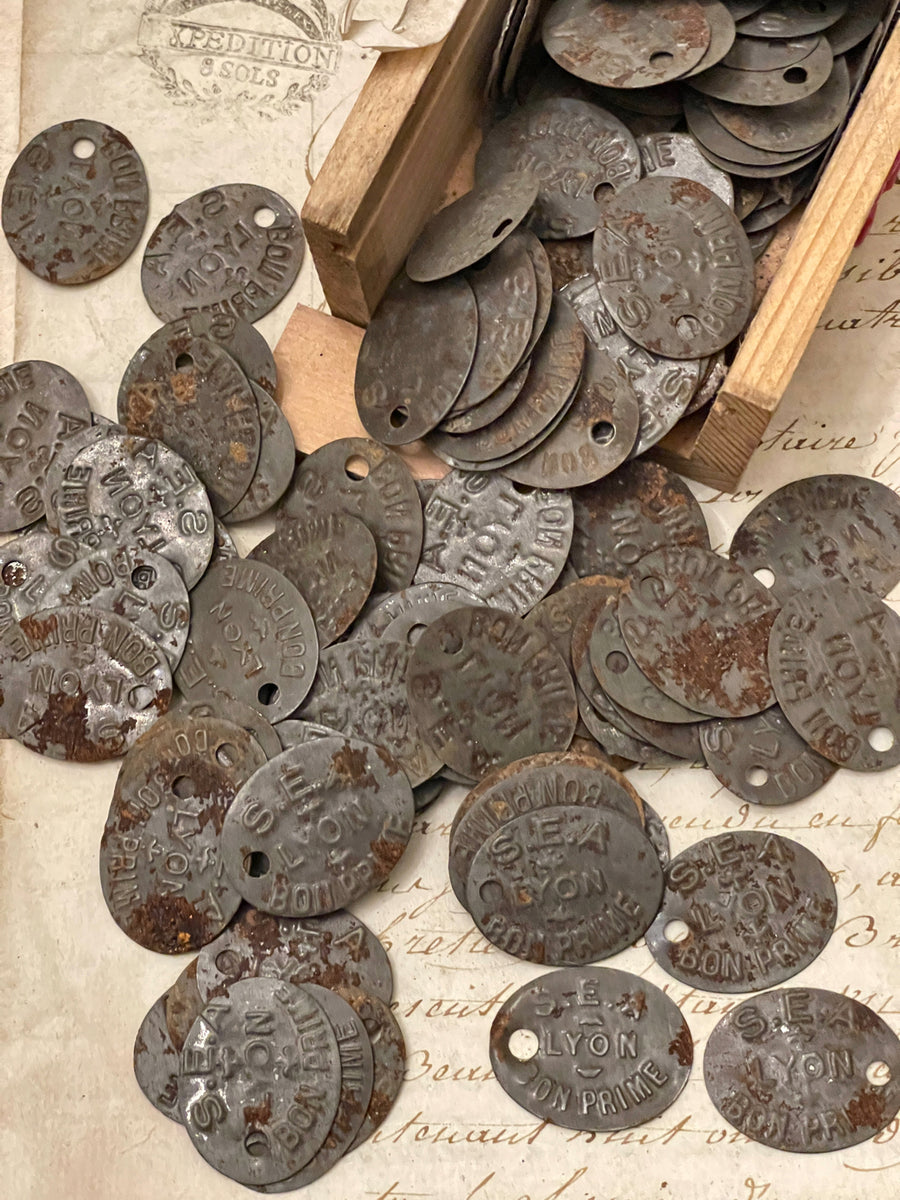 Small Metal Tags/Jetons/Tokens from LYON France – Monahan Papers