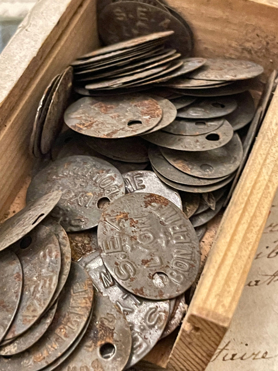 Small Metal Tags/Jetons/Tokens from LYON France – Monahan Papers