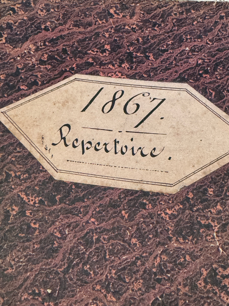 Antique 1867 Repertoire French Notebook – Monahan Papers