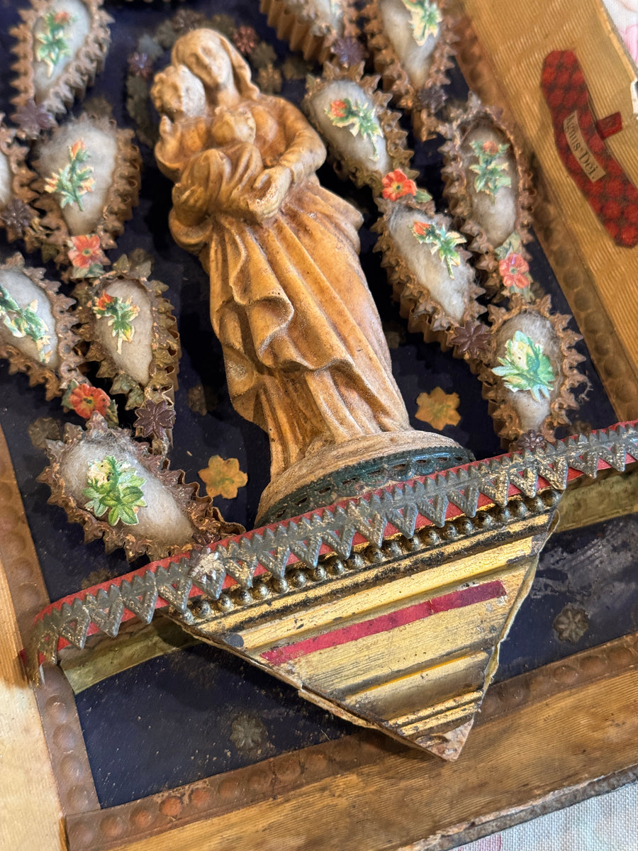 Reserved - RARE Nineteenth Century Paperolle Relic – Monahan Papers