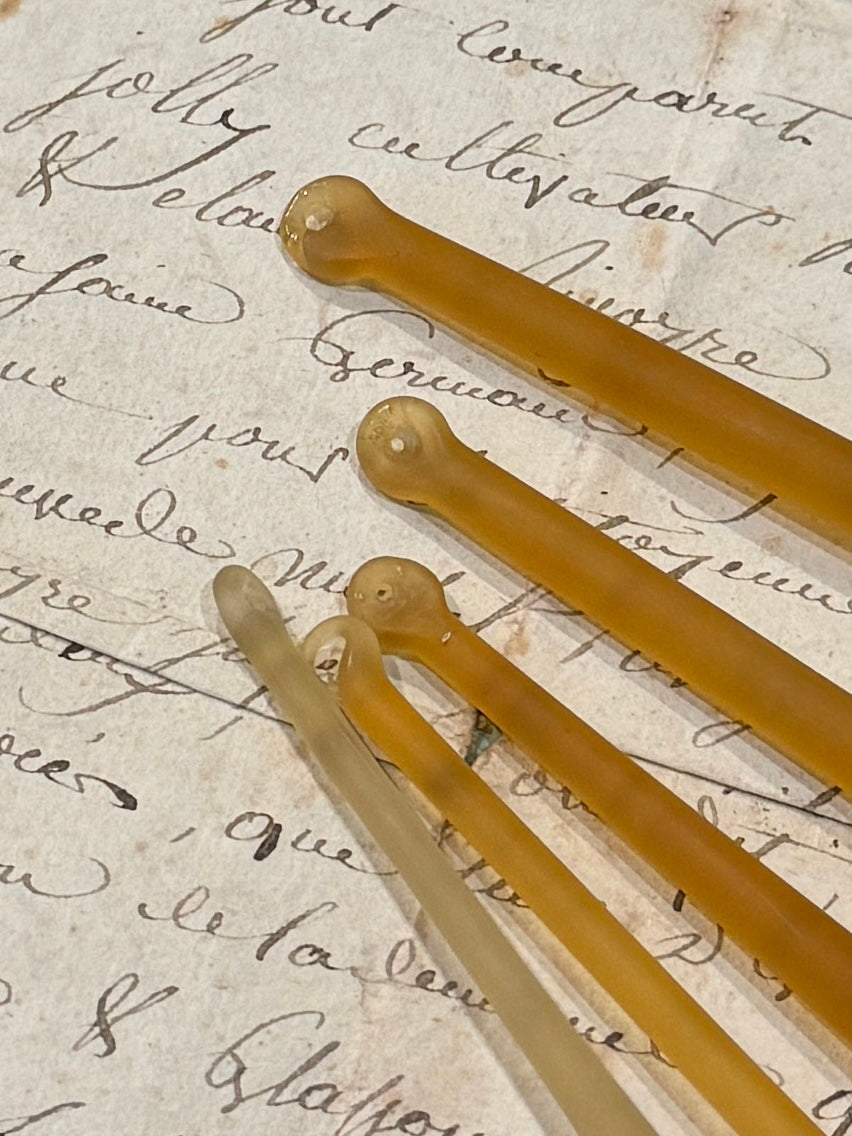 Large Antique French Teardrop Lustres in Amber – Monahan Papers