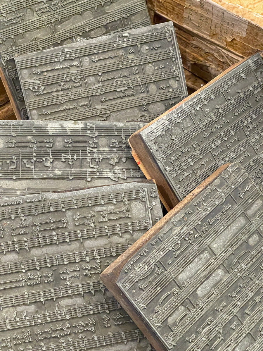 Antique French Music Print Blocks – Monahan Papers