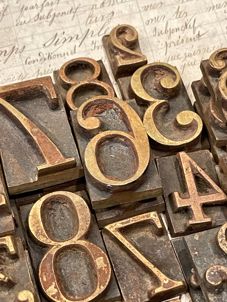 Antique French Metal Type Numbers and Symbols – Monahan Papers