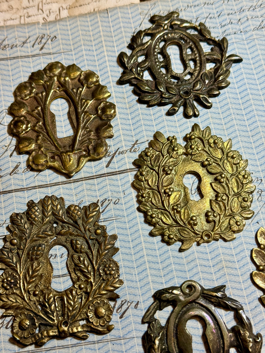 19th Century French Escutcheon Keyhole Covers - M – Monahan Papers