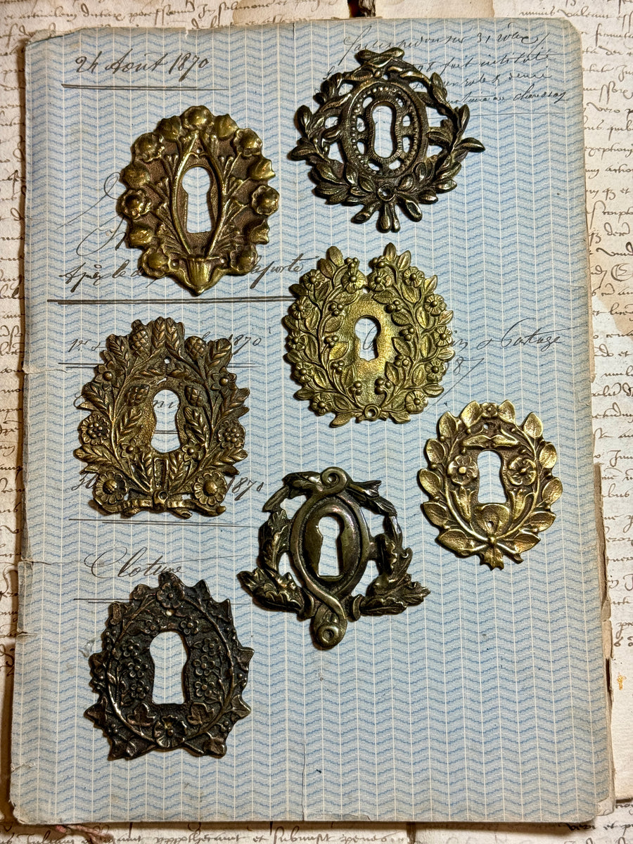 19th Century French Escutcheon Keyhole Covers - M – Monahan Papers