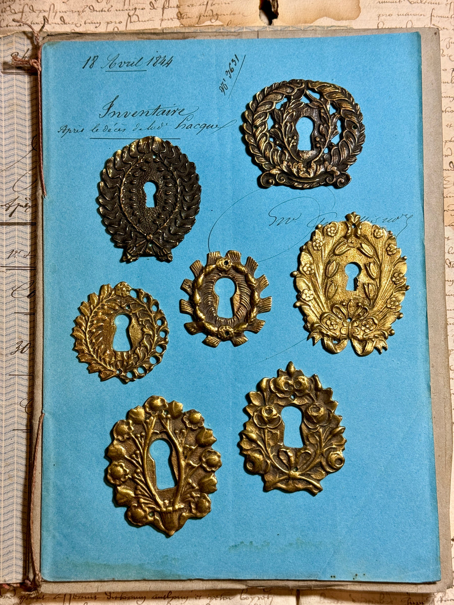 19th Century French Escutcheon Keyhole Covers - N – Monahan Papers