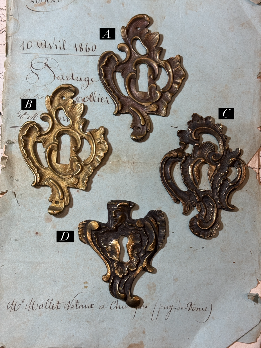 19th Century French Escutcheon Keyhole Covers - A2 – Monahan Papers