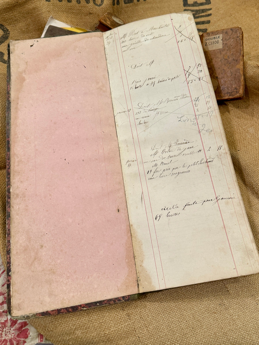 1880's Antique French Ledger, Journal, Agenda Book – Monahan Papers