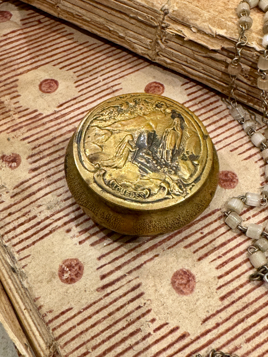 Antique French Lourdes Communion Box and Rosary – Monahan Papers