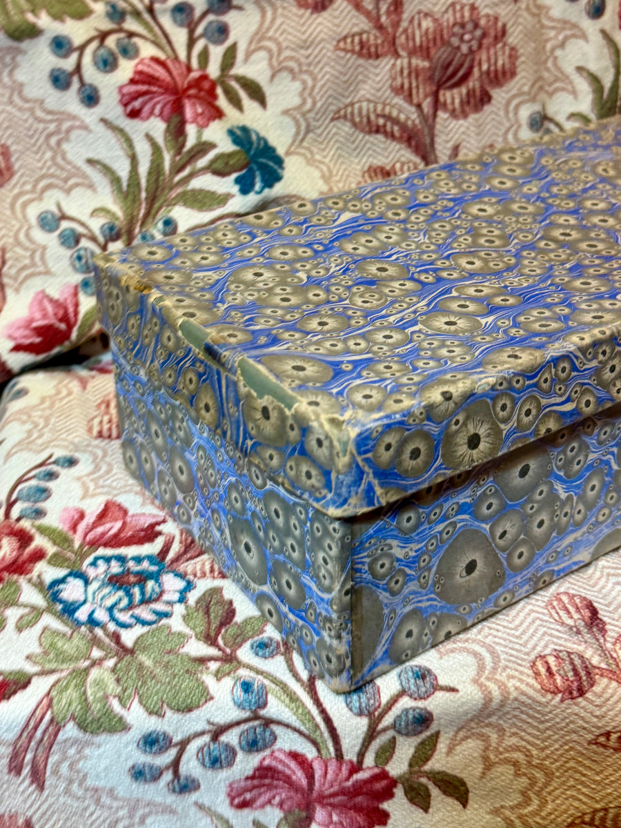 Antique French Marbled Paper Box – Monahan Papers