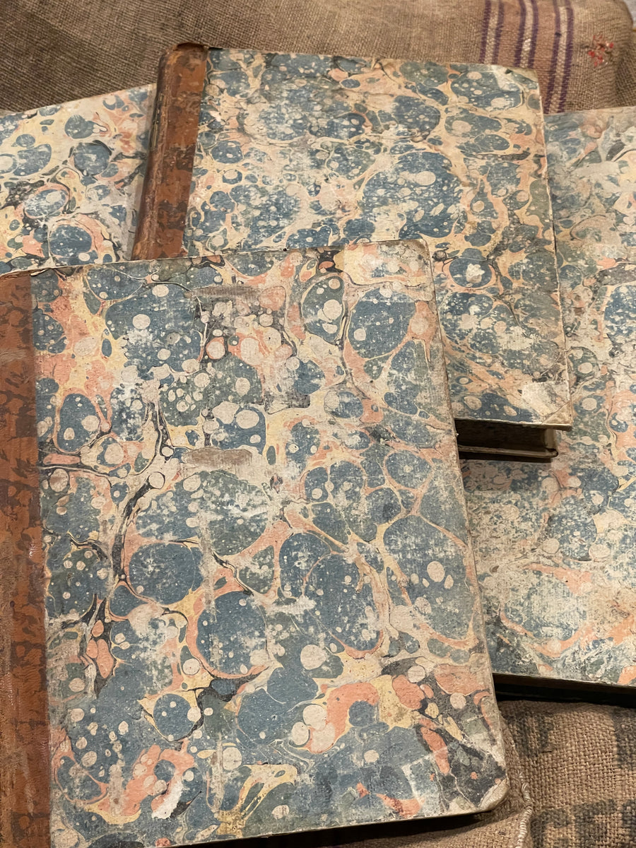 Early 1700's Marbled French Books – Monahan Papers