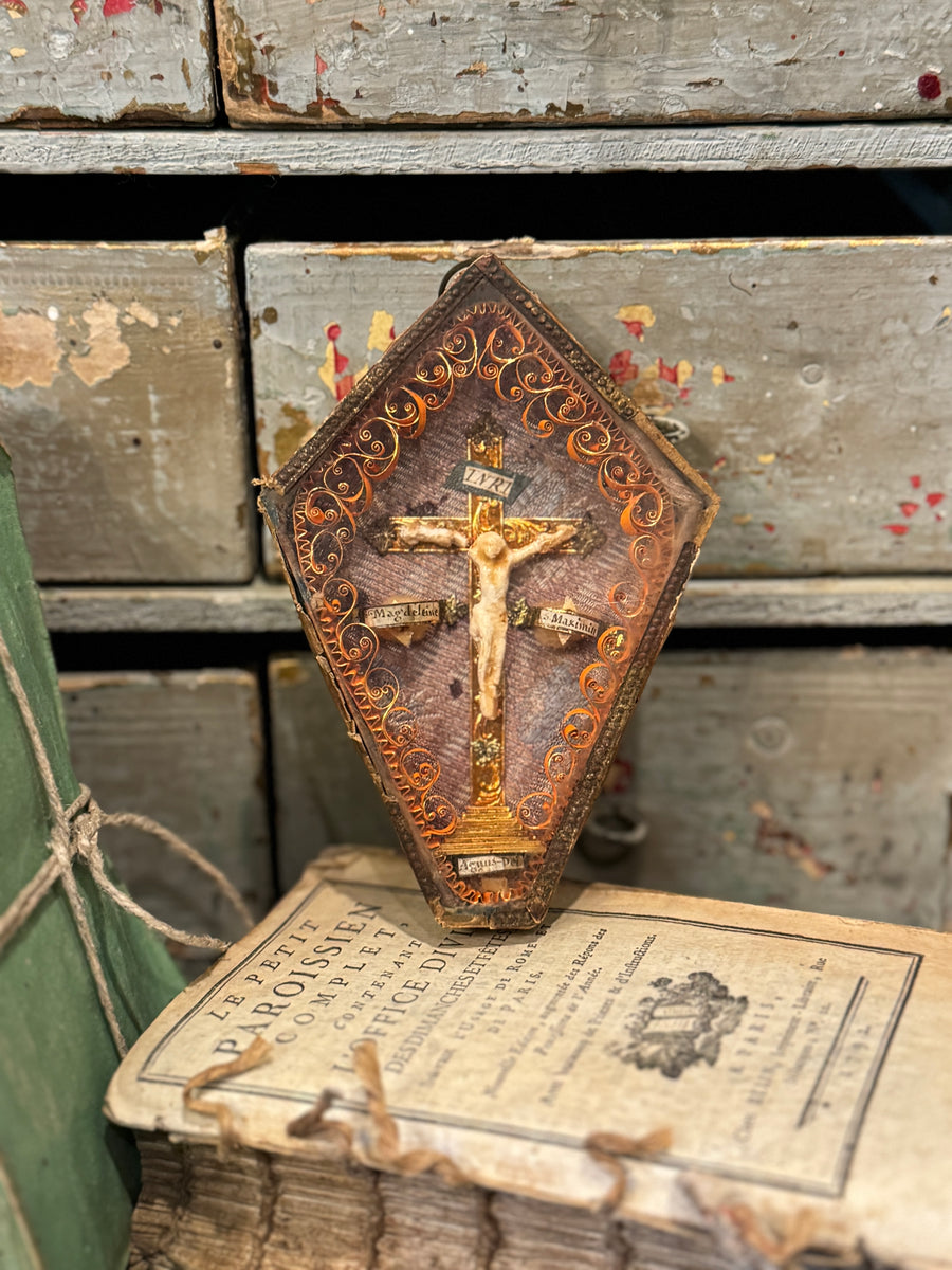 1700's Antique French Gilded Paperolle Reliquary – Monahan Papers