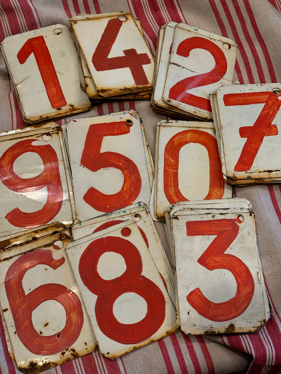 Antique French Metal Gas Station Numbers – Monahan Papers