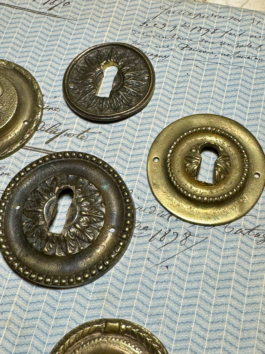 19th Century French Escutcheon Keyhole Covers - R1 – Monahan Papers
