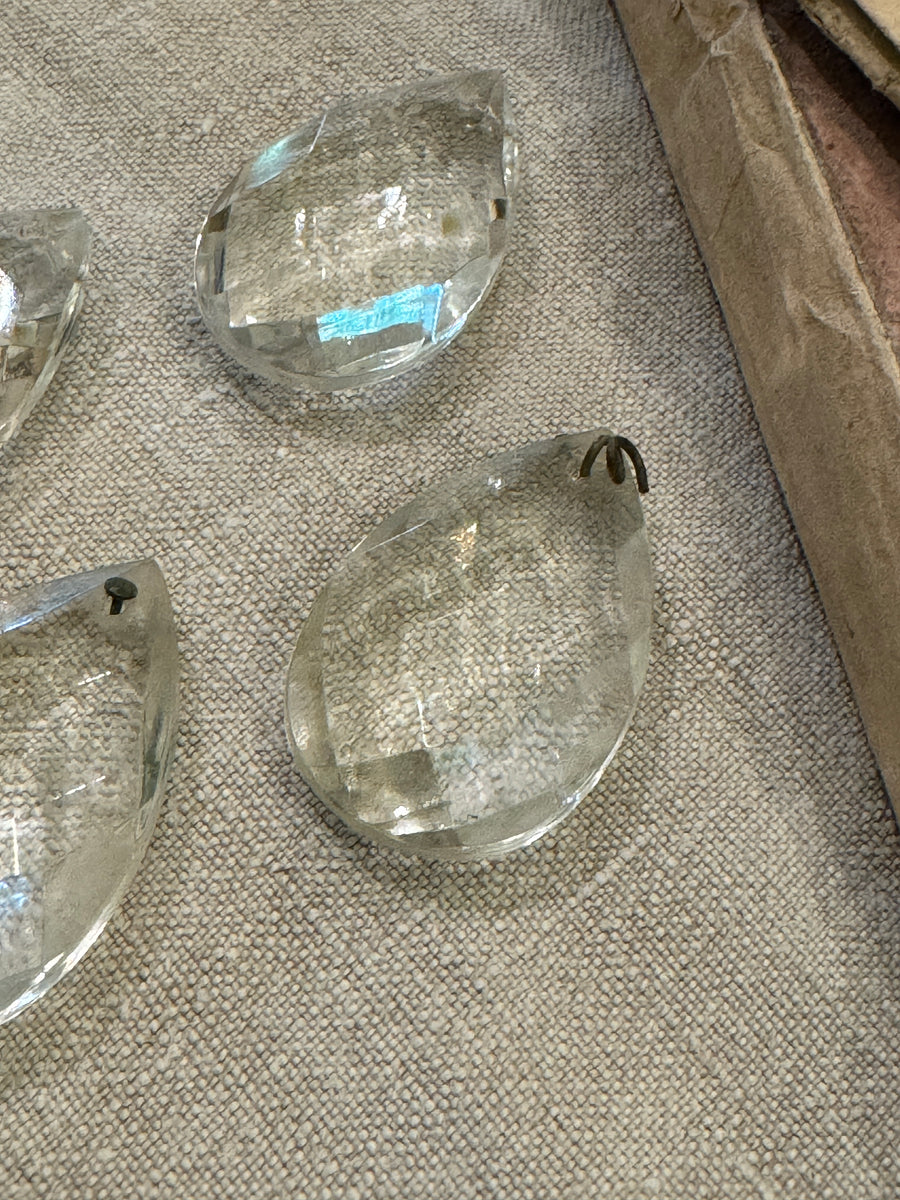 Antique French Crystal Faceted Tear Drop Prisms - Set/3 – Monahan Papers