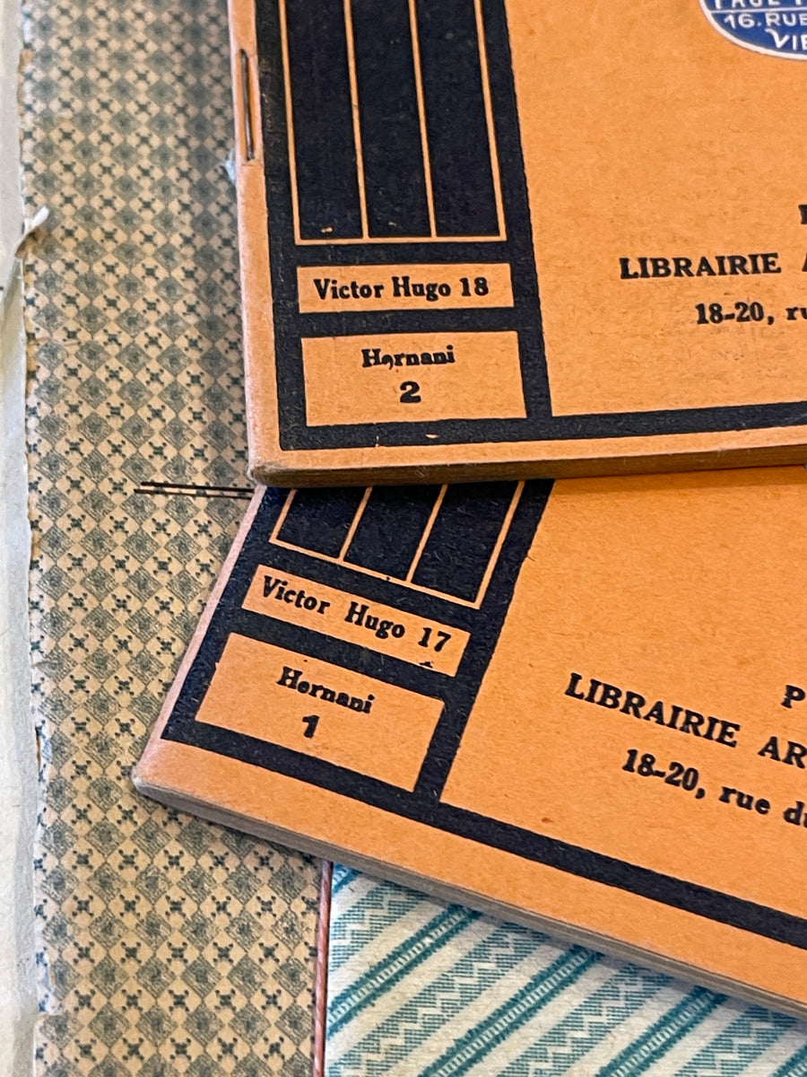 Rare Hernani L'oeuvre 1fr 25 Victor Hugo Books - set/2 – Monahan Papers