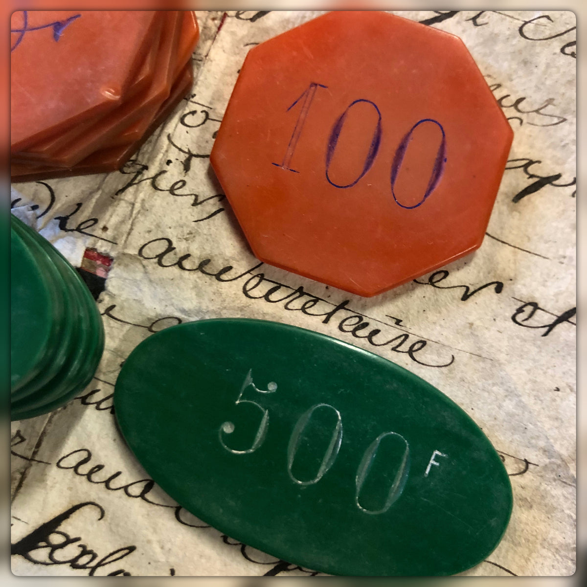 Antique French Gaming Tokens/Chips – Monahan Papers