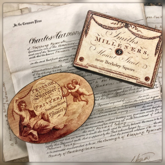 English Engraver and Milliner's Paper Mache Boxes – Monahan Papers