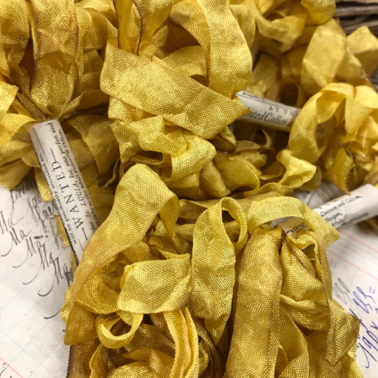 Distressed Aged Sunny Side Up Ribbon Approximately 5 yards – Monahan Papers